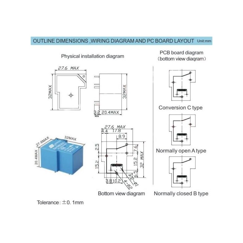 SLA-24VDC-SL-A RELE RELAY O RELEVO DE 24V 30A 5PINES ABIERTO