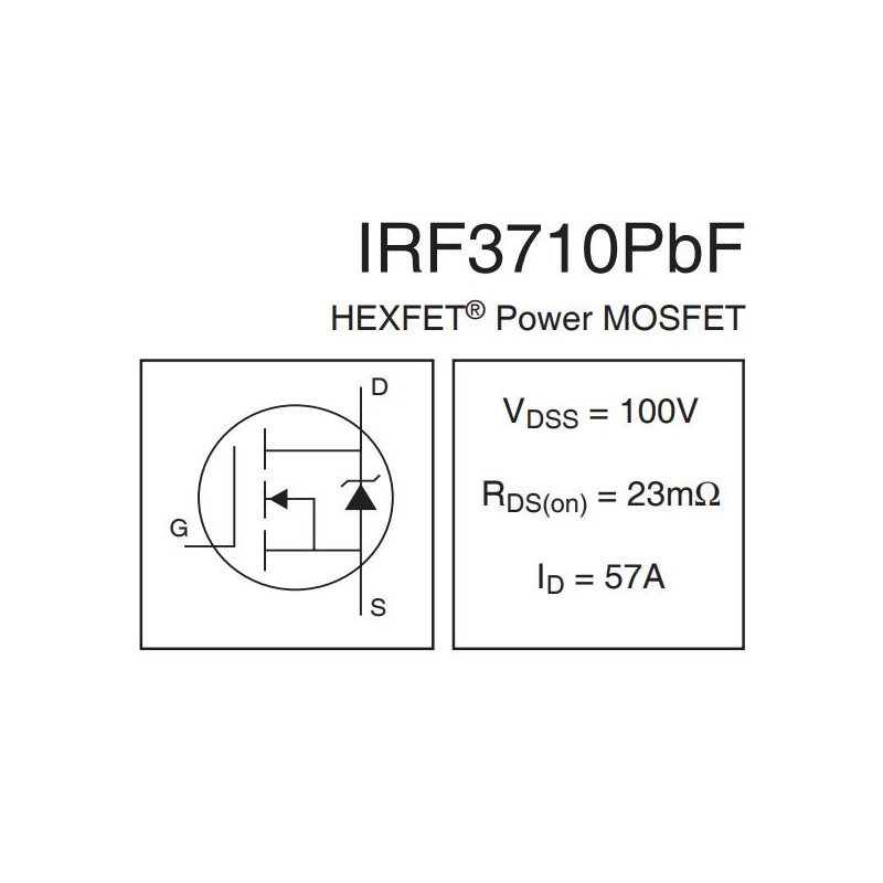 IRF3710 TRANSISTOR MOSFET CANAL N 100V/57A