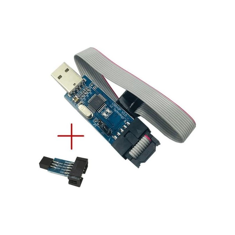 KIT PROGRAMADOR AVR USBASP PARA MICROCONTROLADORES ATMEL