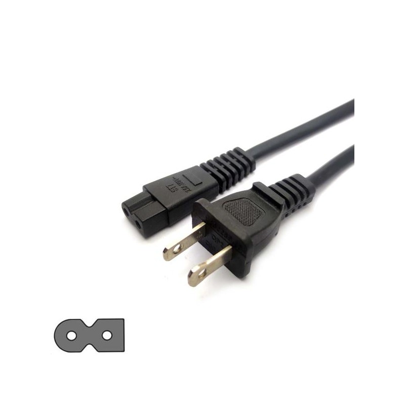 CABLE DE PODER 2.5A 250V 1.7 METROS TIPO GRABADORA PLANO