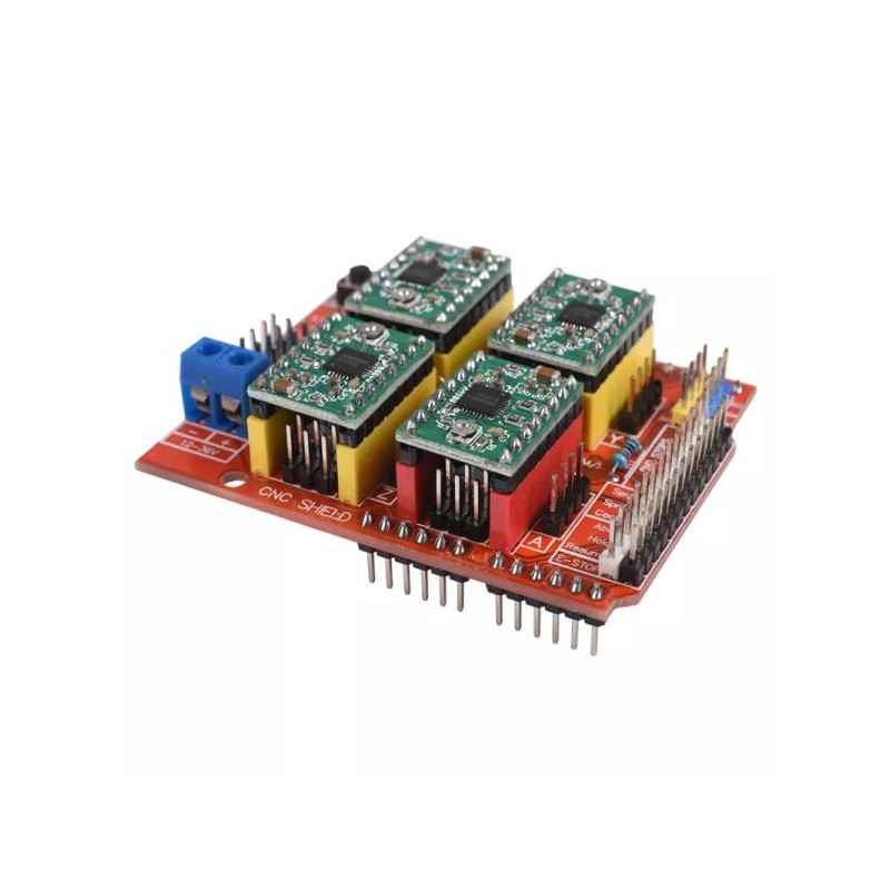 KIT SHIELD CNC V3 A4988 RAMPS IMPRESORA 3D COMPATIBLE CON UNO R3 CH340