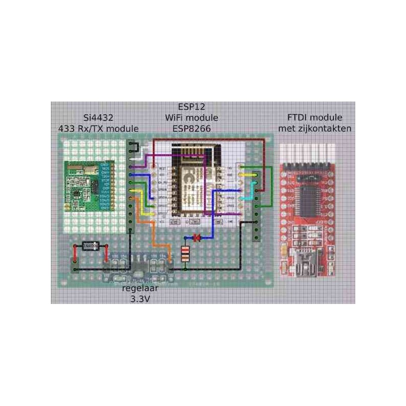 MODULO TRANSCEPTOR RF SI4432 1000 METROS