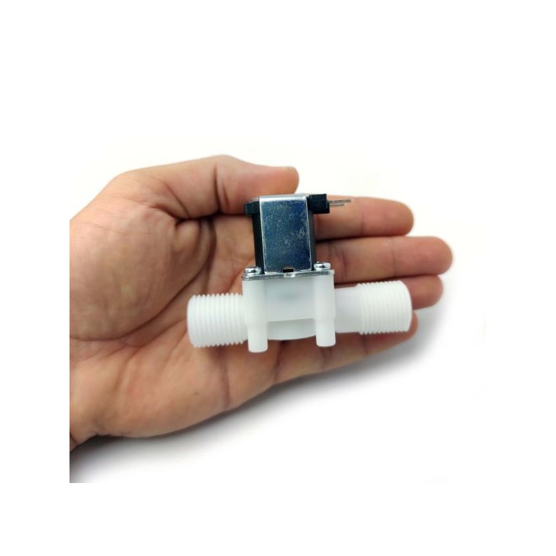 ELECTROVÁLVULA DE PLÁSTICO 12V 1/2 NC INTERRUPTOR DE FLUJO