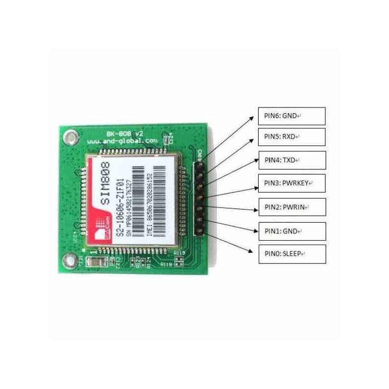 MÓDULO SIM808 INTEGRA GSM/GPRS + GPS + BLUETOOTH