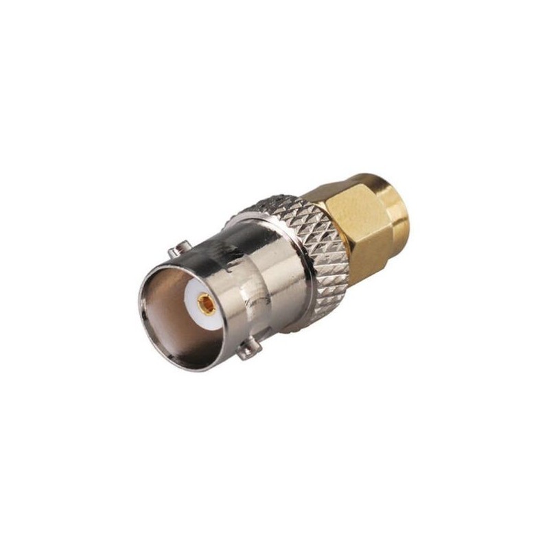 CONVERSOR CONECTOR SMA MACHO A BNC HEMBRA COAXIAL ADAPTADOR