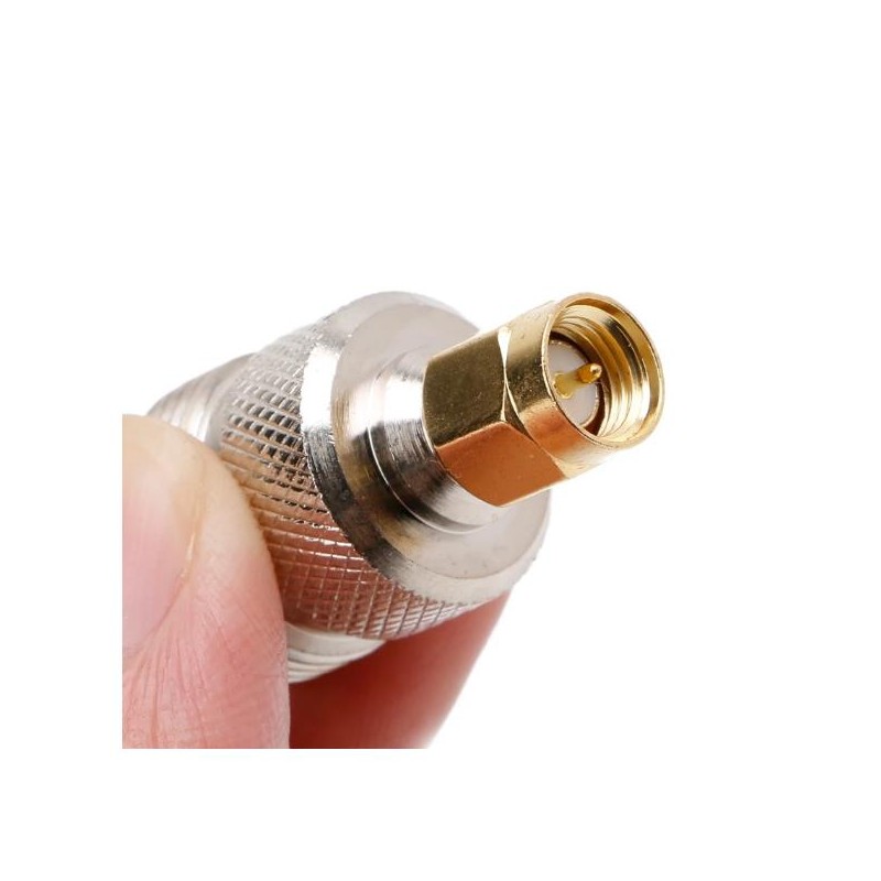 CONVERSOR CONECTOR SMA MACHO A UHF HEMBRA COAXIAL ADAPTADOR