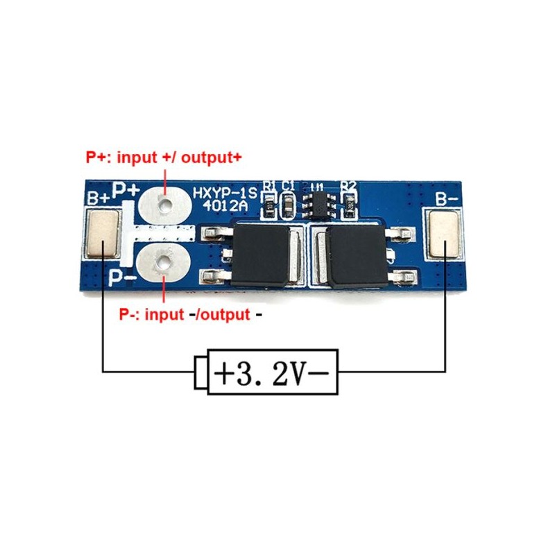 MÓDULO PROTECCIÓN BATERÍA LITIO 18650 BMS 1S 12A 3.7V