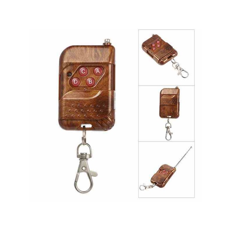 CONTROL REMOTO RF 4CH 433MHZ MARRON