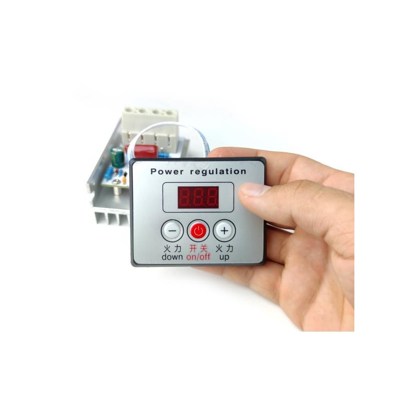 MODULO DIMMER DIGITAL 10000W 80A 110V 220V SWITCH ROJO -10