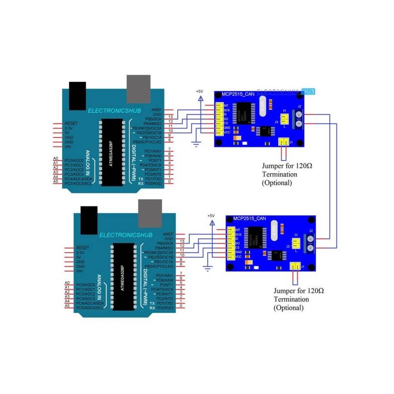 MCP2515 MÓDULO BUS CAN CONTROLADOR CON INTERFAZ SPI TJA1050 -14