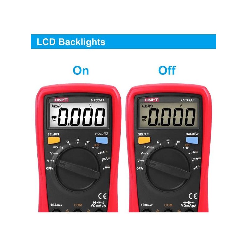 UT33A+ MULTIMETRO DIGITAL TESTER UNI-T AUTORANGO -5