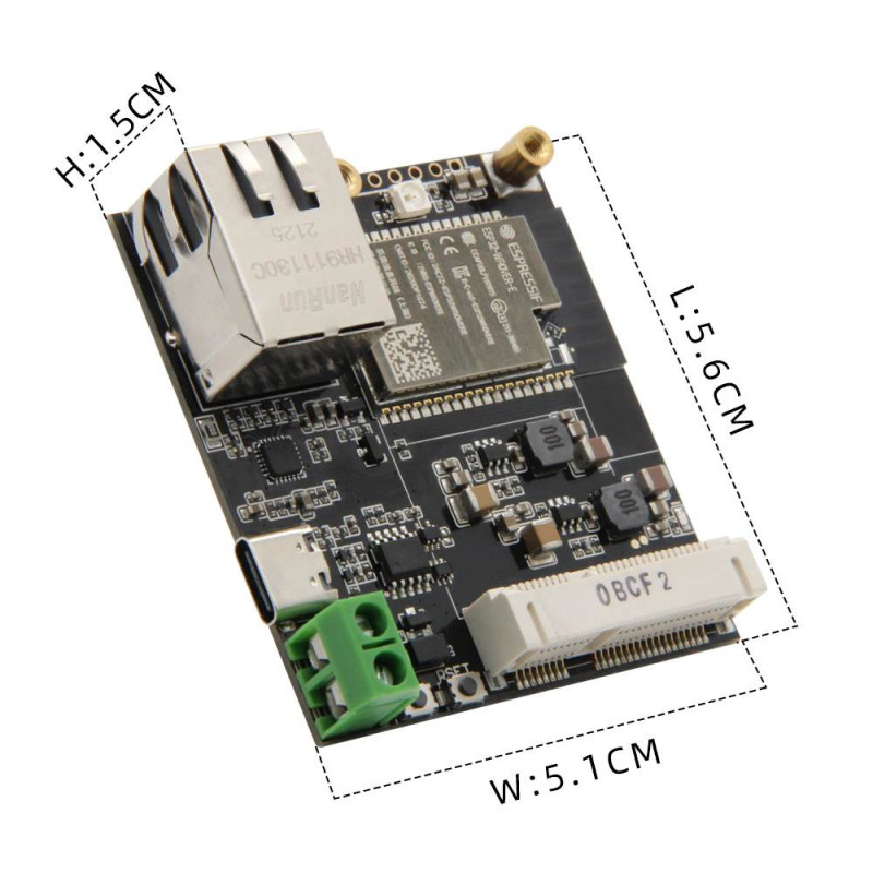 MODULO T-INTERNET-COM ESP32 LAN8720 ETHERNET CON T-PCIE 4G -12