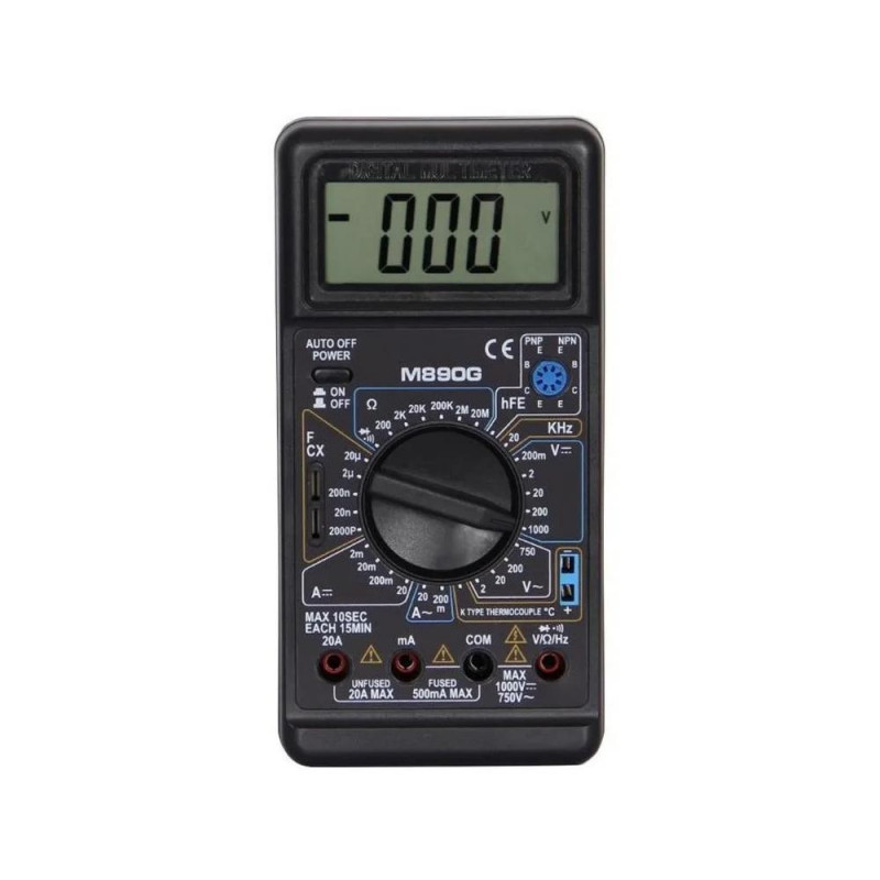 M890G MULTIMETRO TEMPERATURA CAPACITANCIA TRANSISTORES AC DC