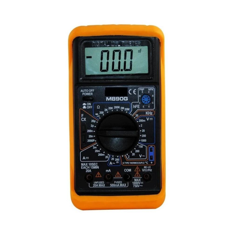 M890G MULTIMETRO TEMPERATURA CAPACITANCIA TRANSISTORES AC DC