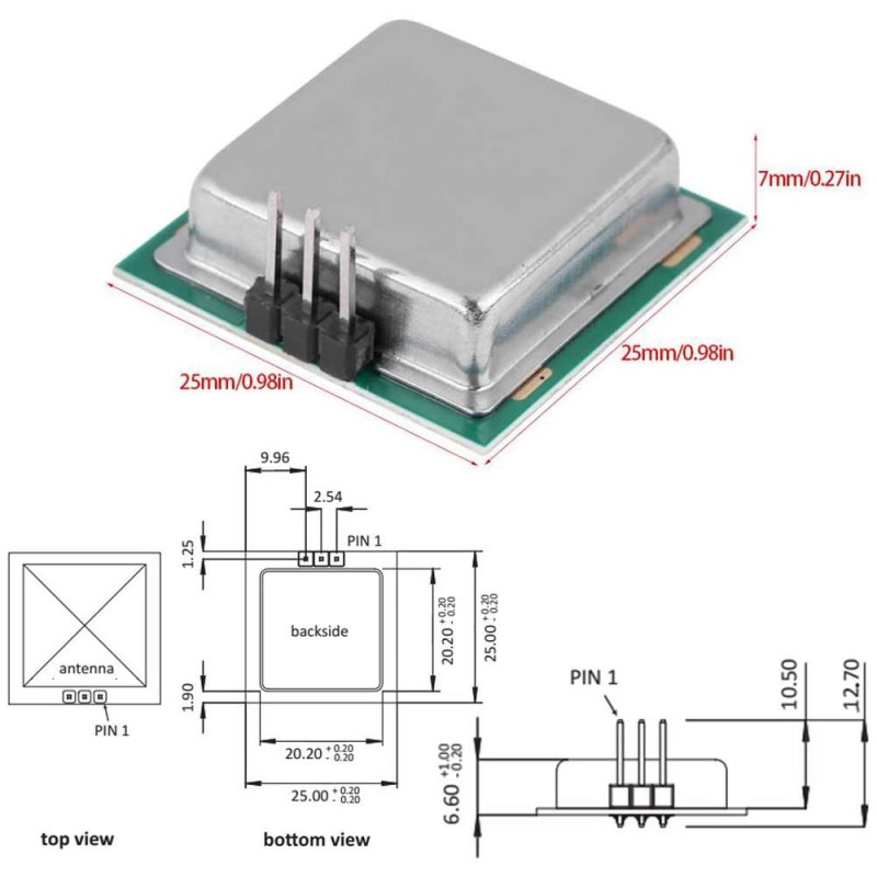 CDM324-C SENSOR DE MOVIMIENTO VELOCIDAD 24GHZ MICROONDAS RADAR