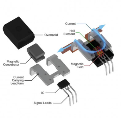 ACS758LCB-200B SENSOR DE CORRIENTE 200A EFECTO HALL AC DC