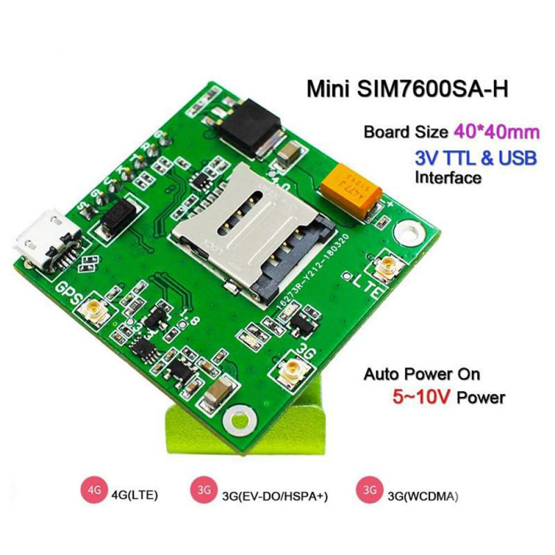 SIM7600SA-H V1.1 MODULO CELULAR 4G LTE CAT4 GPRS GSM 3G GPS