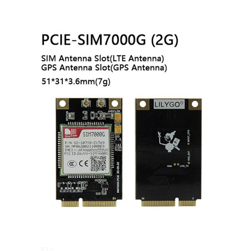SIM7000G PCIE MODULO CELULAR NB-IOT 4G LTE GPS GSM