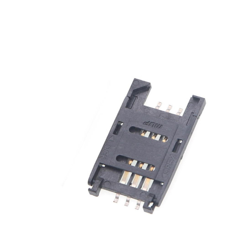 SOCKET SIM CARD GRANDE SLOT HOLDER SMD CONECTOR 6 PIN SIM900