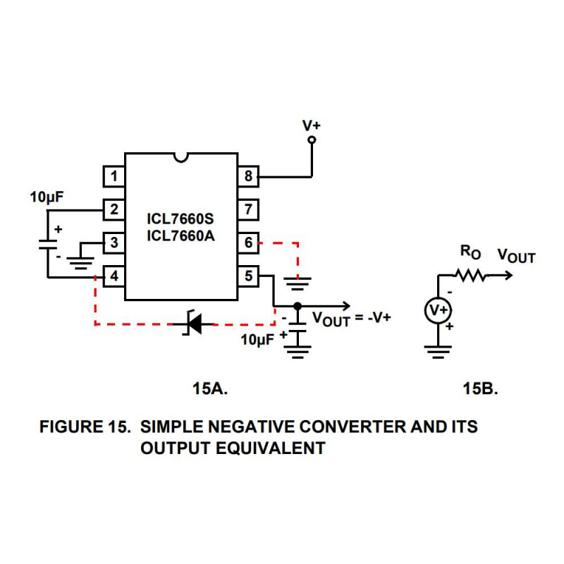 ICL7660 CONVERSOR DE VOLTAJE POSITIVO A NEGATIVO 1.5V 5V 12V