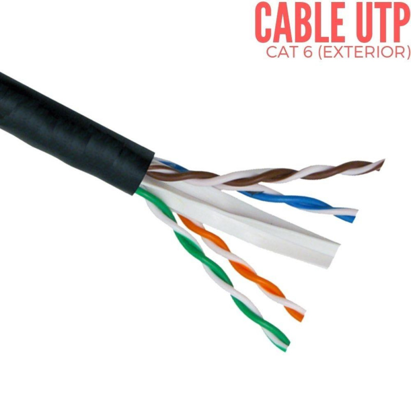 CABLE UTP CAT6 100% COBRE PARA EXTERIOR - POR METRO