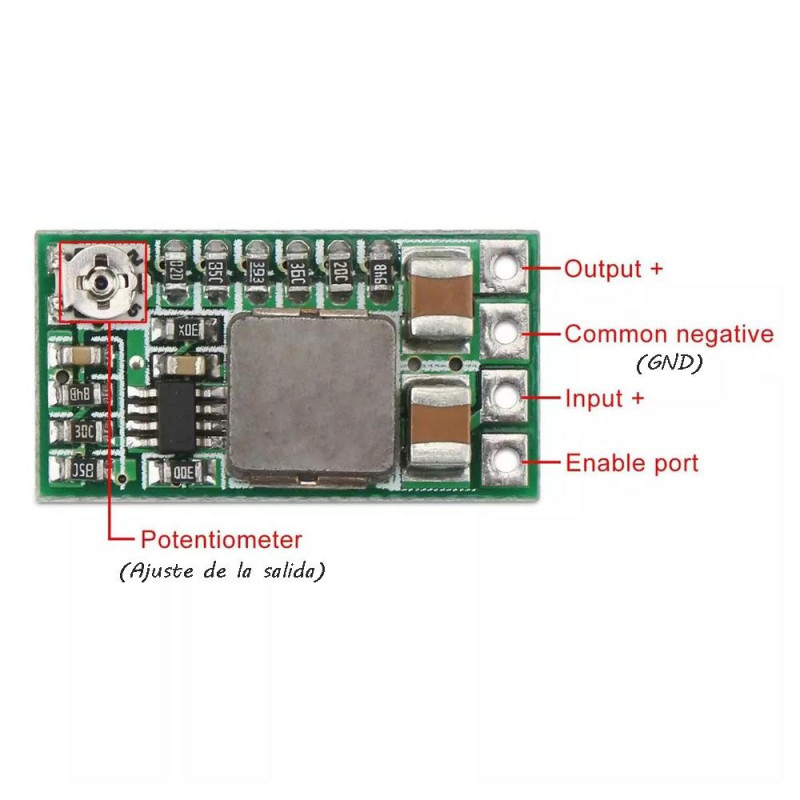MODULO MINI REDUCTOR DC-DC 12-24V A 5V 3A AJUSTABLE MP2315