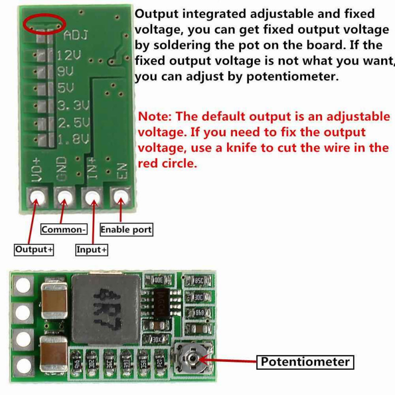 MODULO MINI REDUCTOR DC-DC 12-24V A 5V 3A AJUSTABLE MP2315
