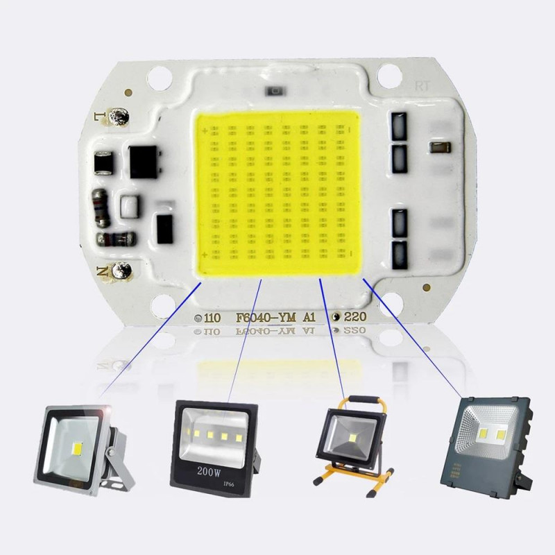 LED COB ALTA POTENCIA 10W 110VAC LUZ BLANCO CÁLIDO WARM