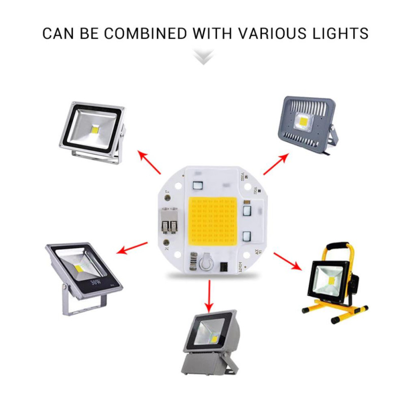 LED COB ALTA POTENCIA 100W 110VAC LUZ BLANCO CÁLIDO