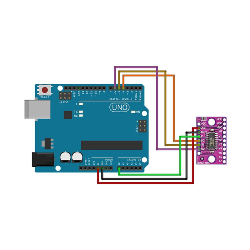 74HC4051 MULTIPLEXOR ANALOGICO DE 8 CANALES CJMCU-4051