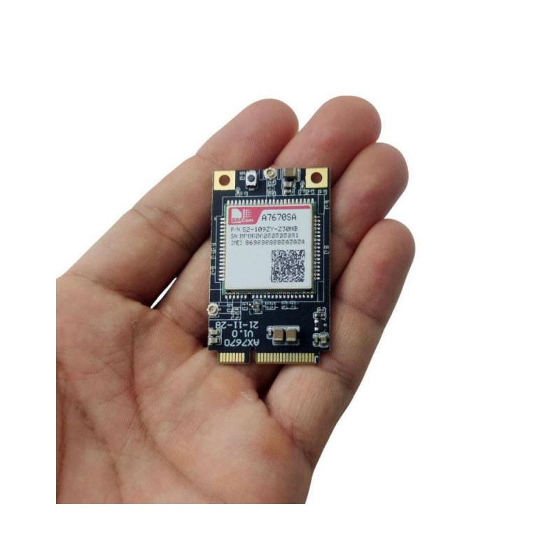 KIT A7670SA 4G LTE CAT1 IOT + ADAPTADOR MINI PCIE A USB