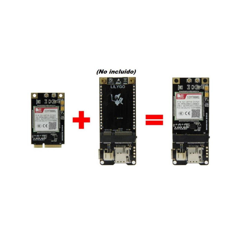 KIT A7670SA 4G LTE CAT1 IOT + T-SIMCAM ESP32 CÁMARA PCIE