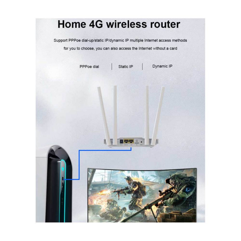 ROUTER 4G SIM CARD INTERNET WIFI CON DATOS TODO OPERADOR