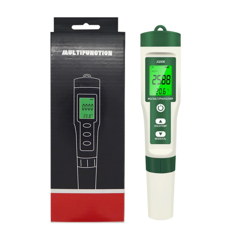 JQ006 MEDIDOR CALIDAD DE AGUA 10 EN 1 SAL PH TDS EC ORP SG..