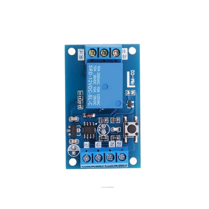 MODULO RELE 1CH BIESTABLE 5V BOTON DE ARRANQUE CON ENGANCHE