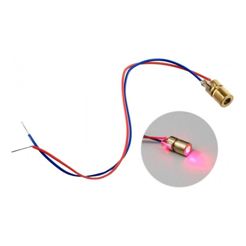 LASER DE PUNTO ROJO 5V 5MW 650NM CABEZAL DE KY-008