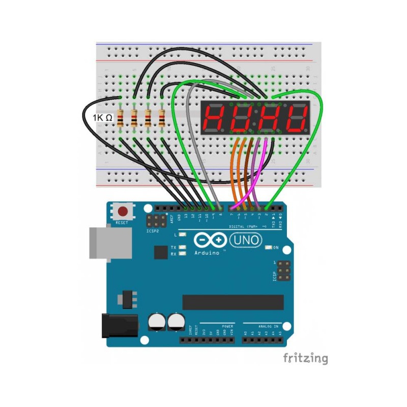 DISPLAY 7 SEGMENTOS 0.56" ANODO COMÚN X4