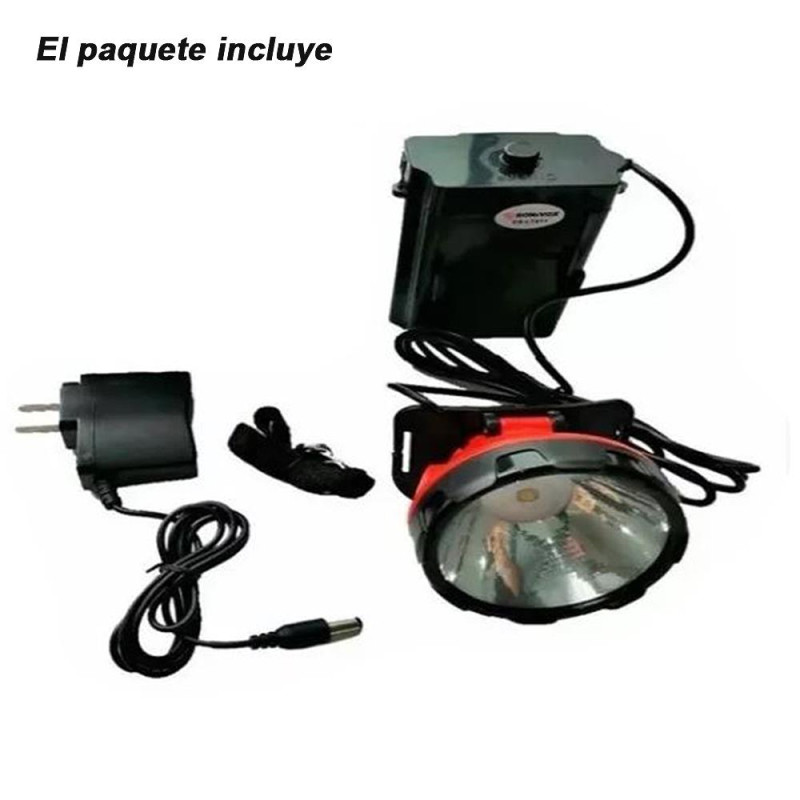 LINTERNA LED MINERA RECARGABLE 15 HORAS DE DURACION CABEZA