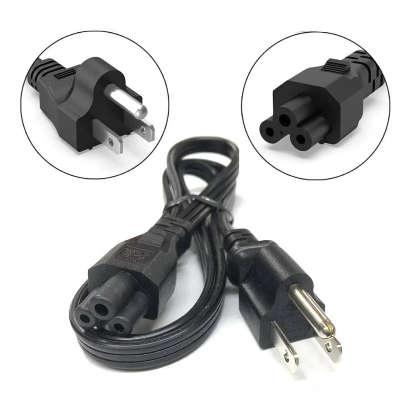 CABLE DE PODER TIPO TREBOL CALIBRE 18AWG 1.5M 10A 250V