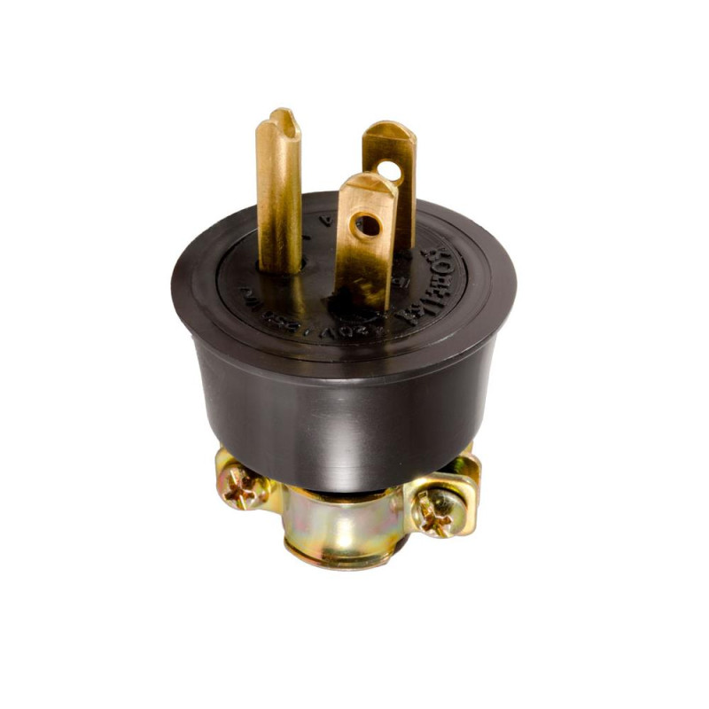 TOMACORRIENTE MACHO CLAVIJA 15A 125V CABLE POLO A TIERRA