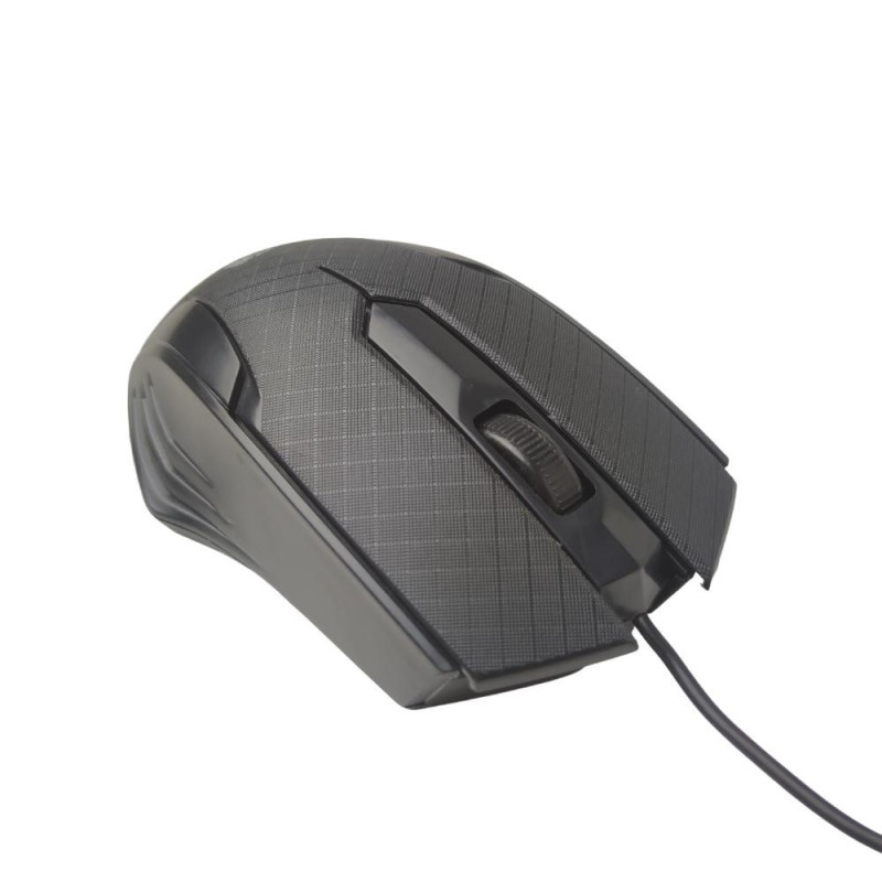 MOUSE ALAMBRICO USB ESTILO GAMER NEGRO CABLEADO 1000DPI