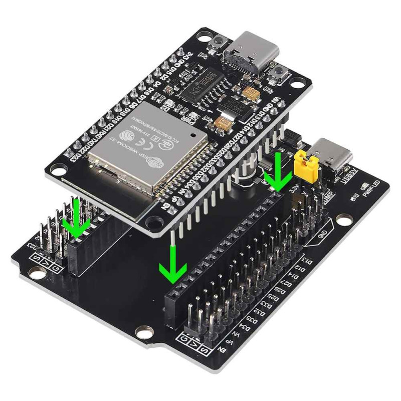 TARJETA EXPANSION ESP32 DEVKIT 30PIN SHIELD BOARD DESARROLLO