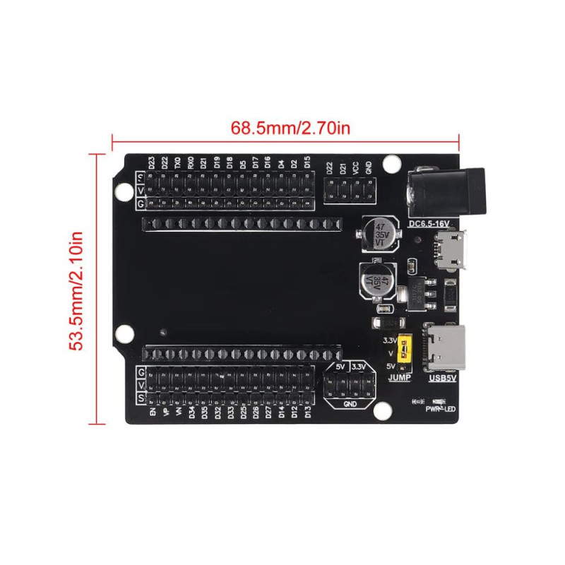 TARJETA EXPANSION ESP32 DEVKIT 30PIN SHIELD BOARD DESARROLLO
