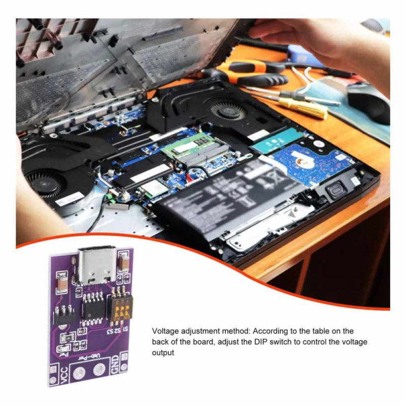 MODULO CARGA RÁPIDA USB TIPO C 5V 9V 12V 15V 20V PD3.0 QC3.0