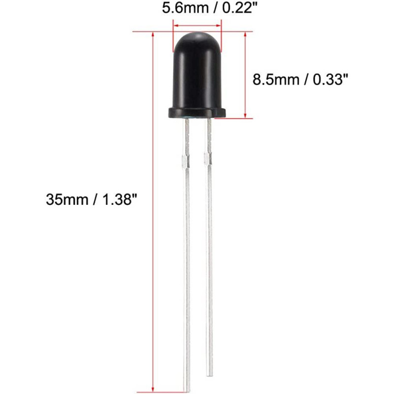 KIT LED INFRAROJO IR EMISOR TX + RECEPTOR RX