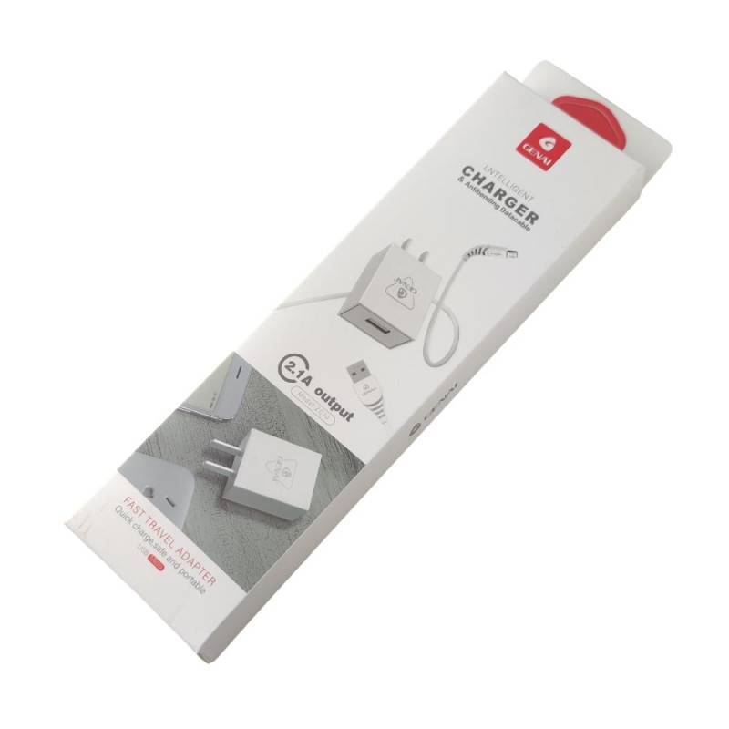 CARGADOR DE CELULAR 5V 2.1A MICRO USB ZC70 CARGA RAPIDA