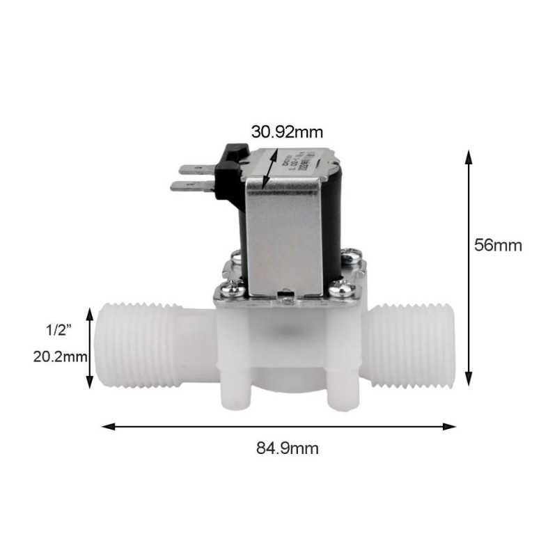 ELECTROVALVULA 24V 1/2 NC SOLENOIDE INTERRUPTOR FLUJO AGUA