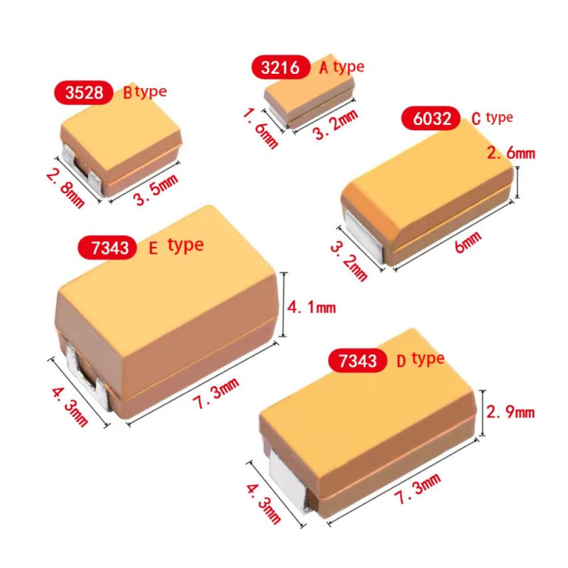 CAPACITOR DE TANTALIO SMD 10UF 106V 35V CONDENSADOR B 3528