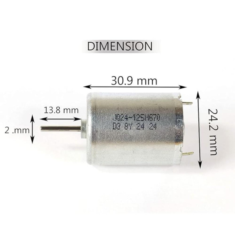 MOTOR DC 6V A 18V EJE 13MM 4500RPM 34X24MM DINAMO