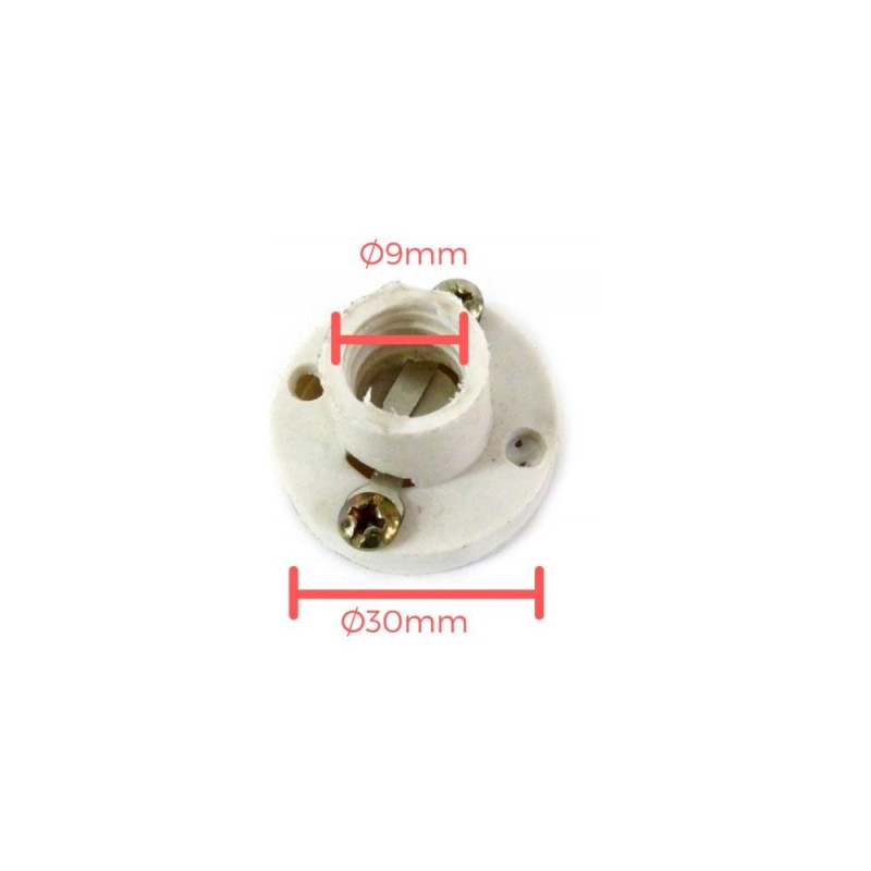 SOPORTE BASE BOMBILLO LAMPARA E10 ROSETA PLAFON PLASTICA